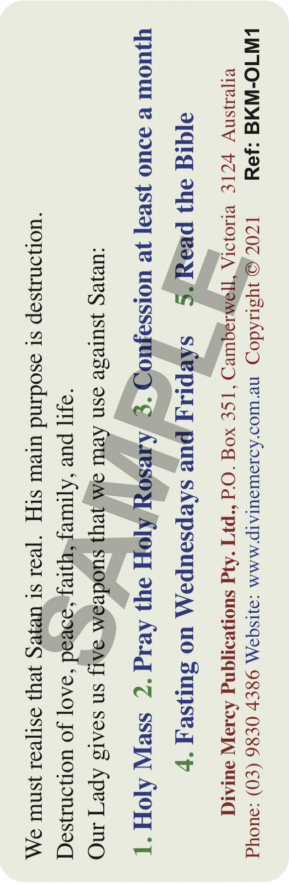 The Hail Mary - bookmark - Divine Mercy Publications Pty. Ltd.