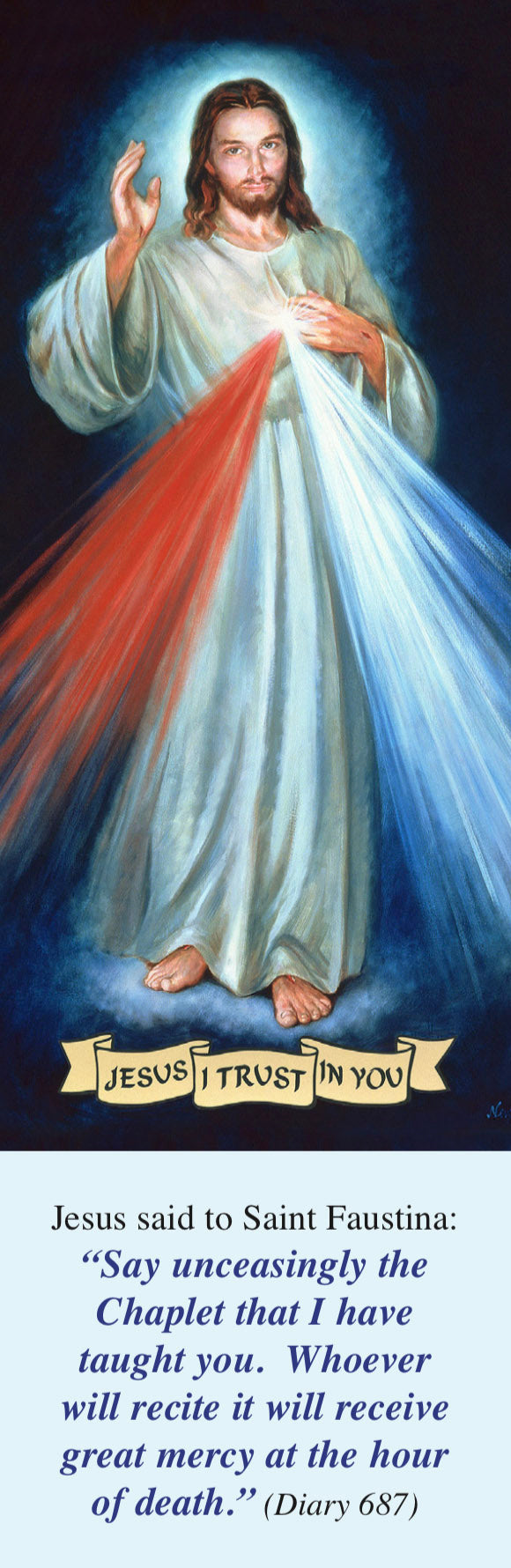 The Chaplet of Divine Mercy Bookmark (Laminated) - Divine Mercy Publications Pty. Ltd.