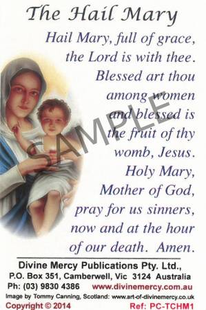 The Hail Mary Prayer Card 1 - Divine Mercy Publications Pty. Ltd.
