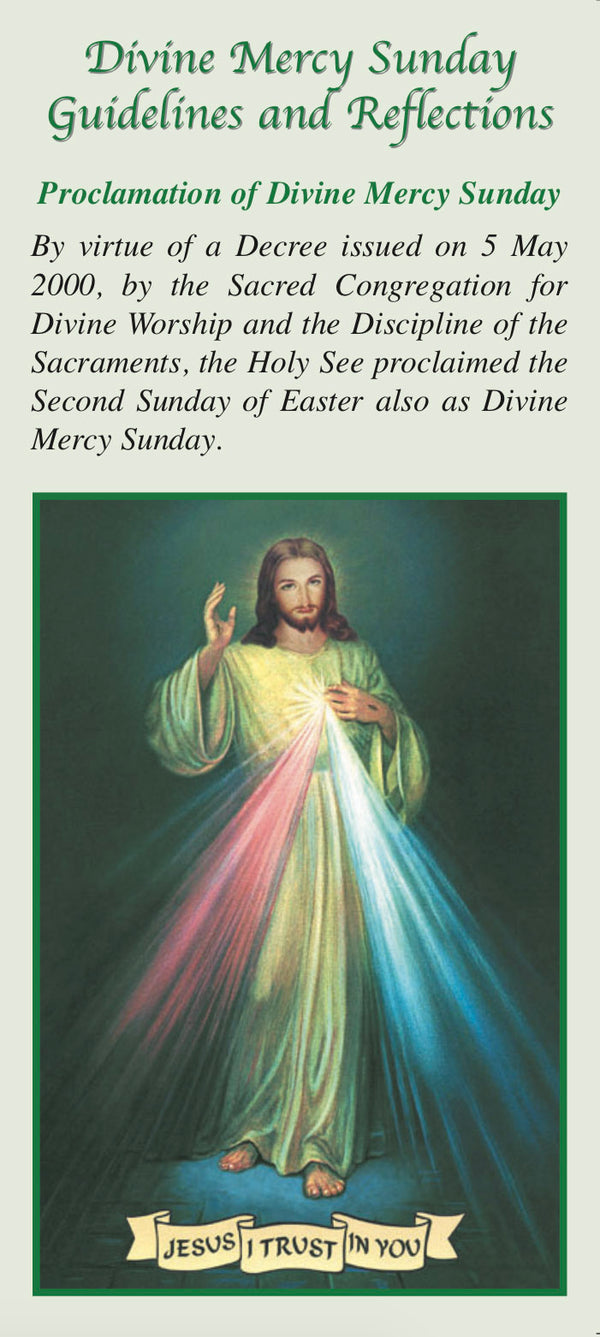 Leaflet: Divine Mercy Sunday Guidelines and Reflections - Divine Mercy Publications Pty. Ltd.