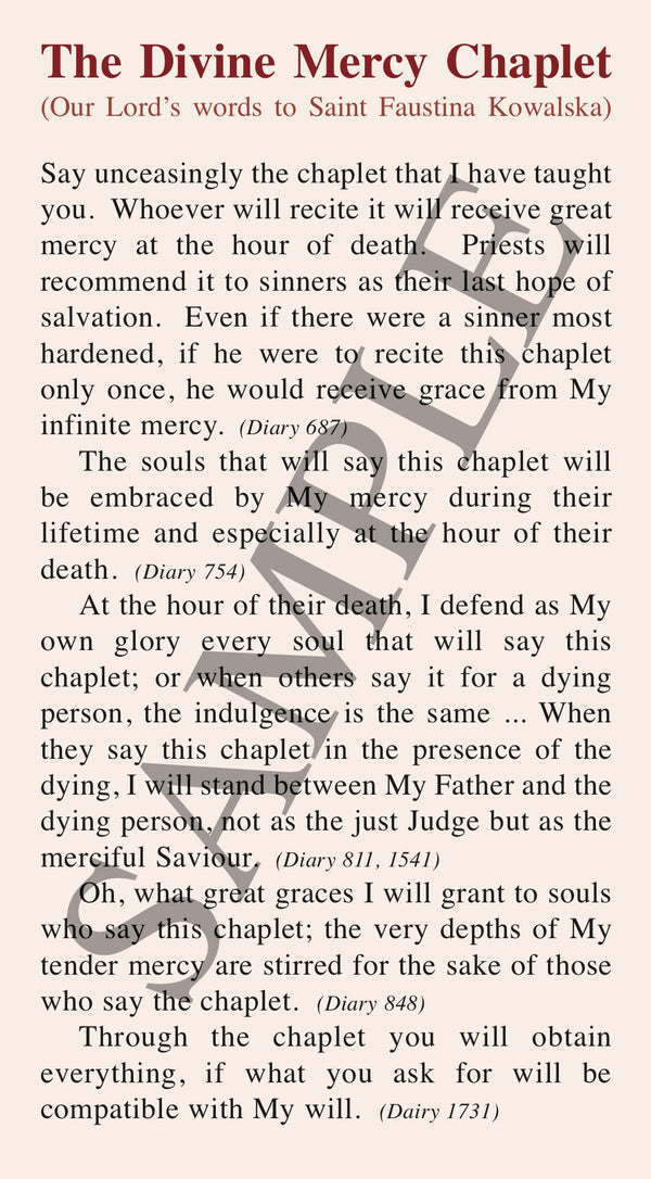 The Divine Mercy Chaplet (Rosary) with Explanation - Divine Mercy ...