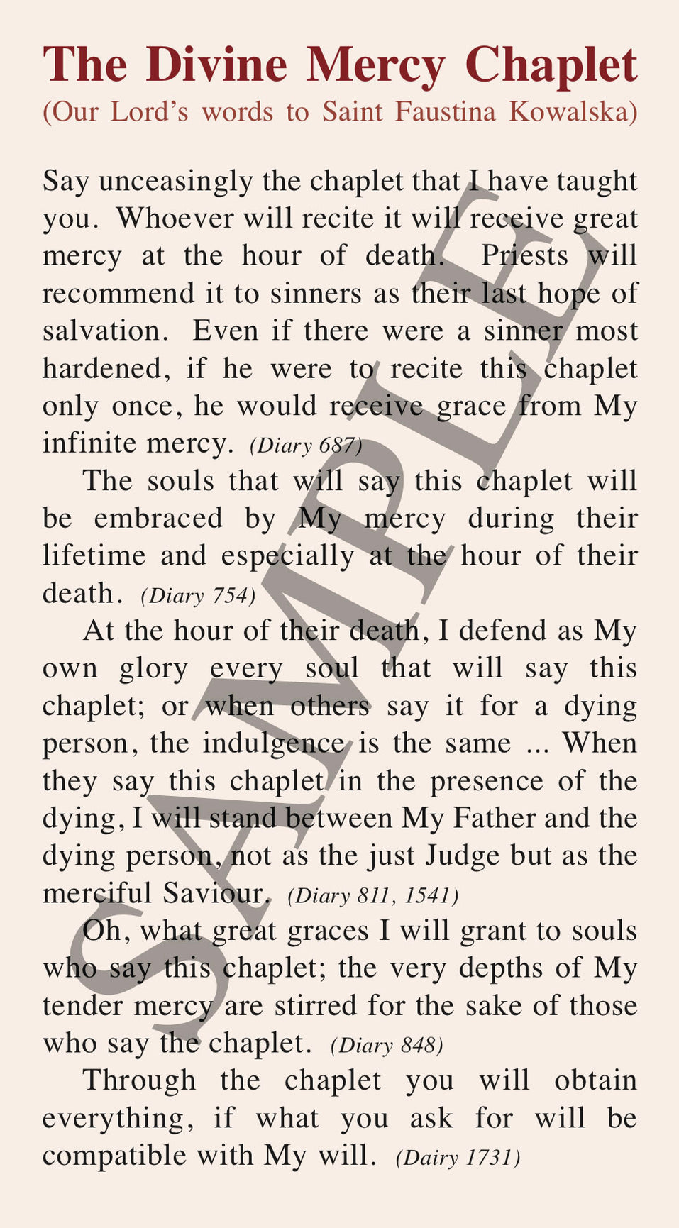 The Divine Mercy Chaplet (Rosary) with Explanation - Divine Mercy ...