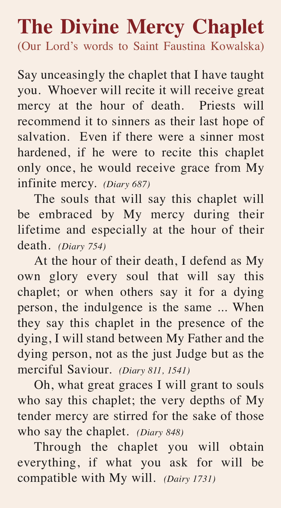 The Divine Mercy Chaplet (Rosary) - Divine Mercy Publications Pty. Ltd.
