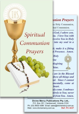 Spiritual Communion Prayers - Divine Mercy Publications Pty. Ltd.
