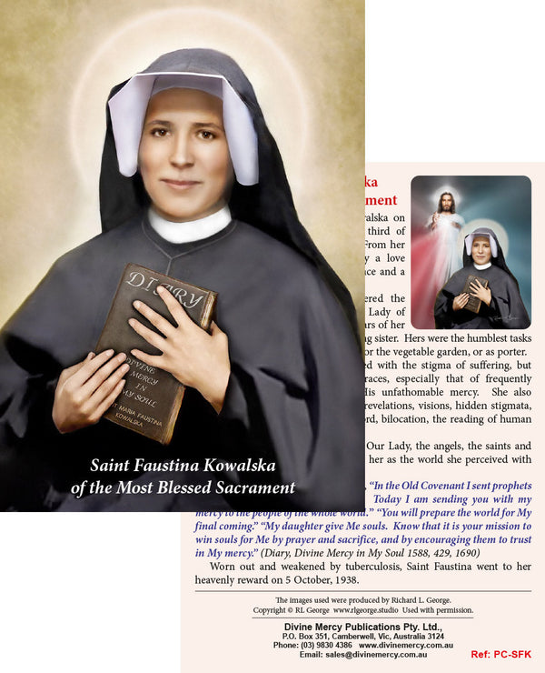 Saint Faustina Kowalska of the Most Blessed Sacrament - Divine Mercy ...